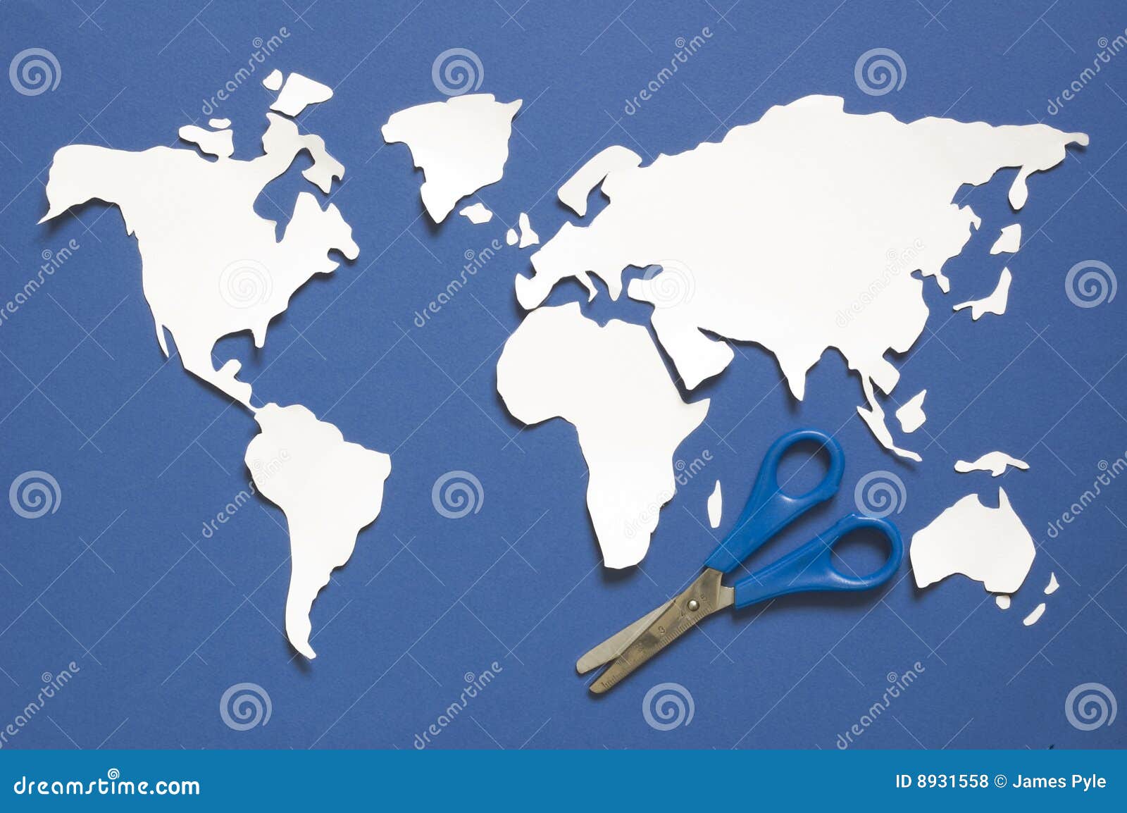 Mapa Del Mundo Hecho A Mano Imagen. Imagen: 8931558