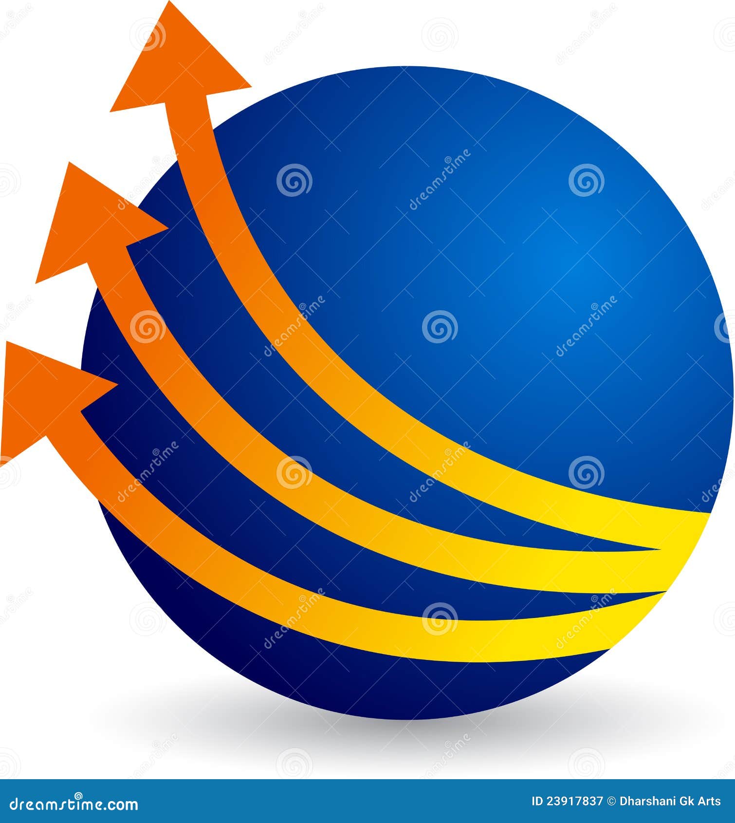 Mundo de la flecha ilustración del vector. Ilustración de conecte ...