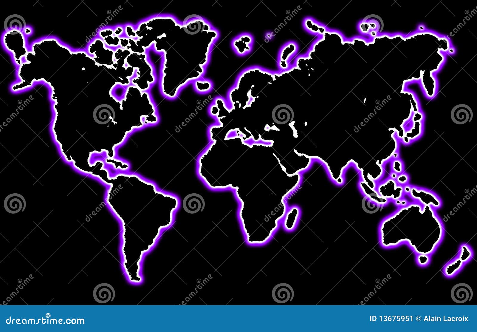 Mundo de neón stock de ilustración. Ilustración de negro - 13675951