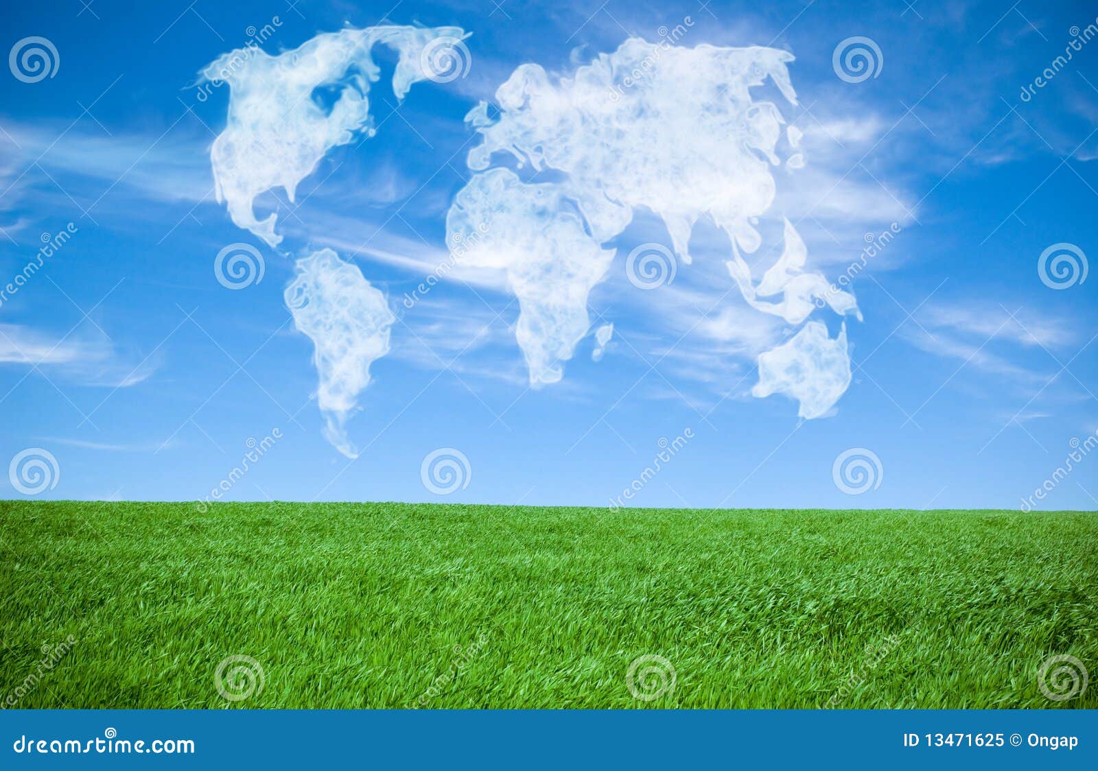 Mundo de nubes imagen de archivo. Imagen de globo, mundo - 13471625