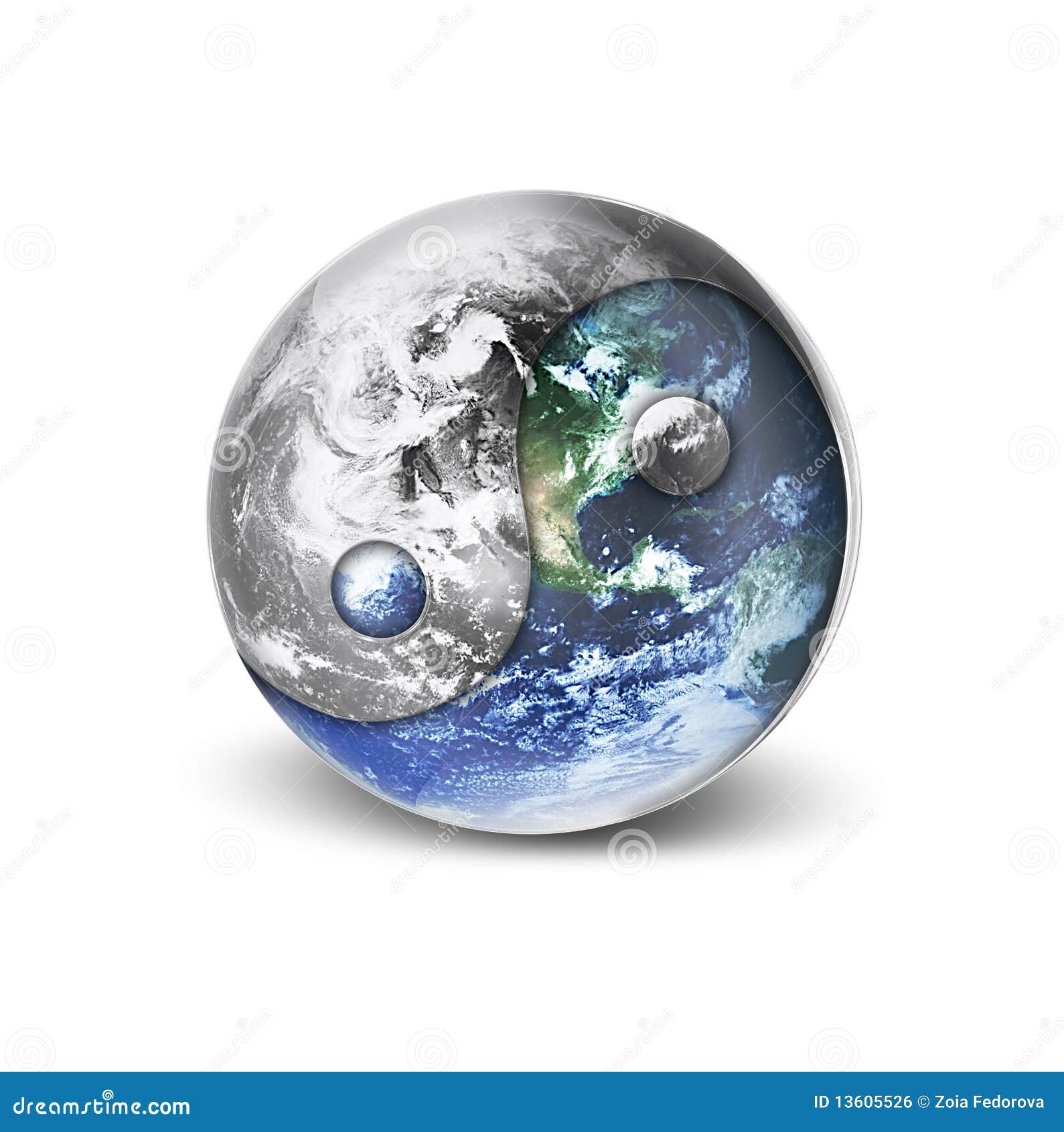 Mundo del yin de Yang stock de ilustración. Ilustración de equilibrio ...