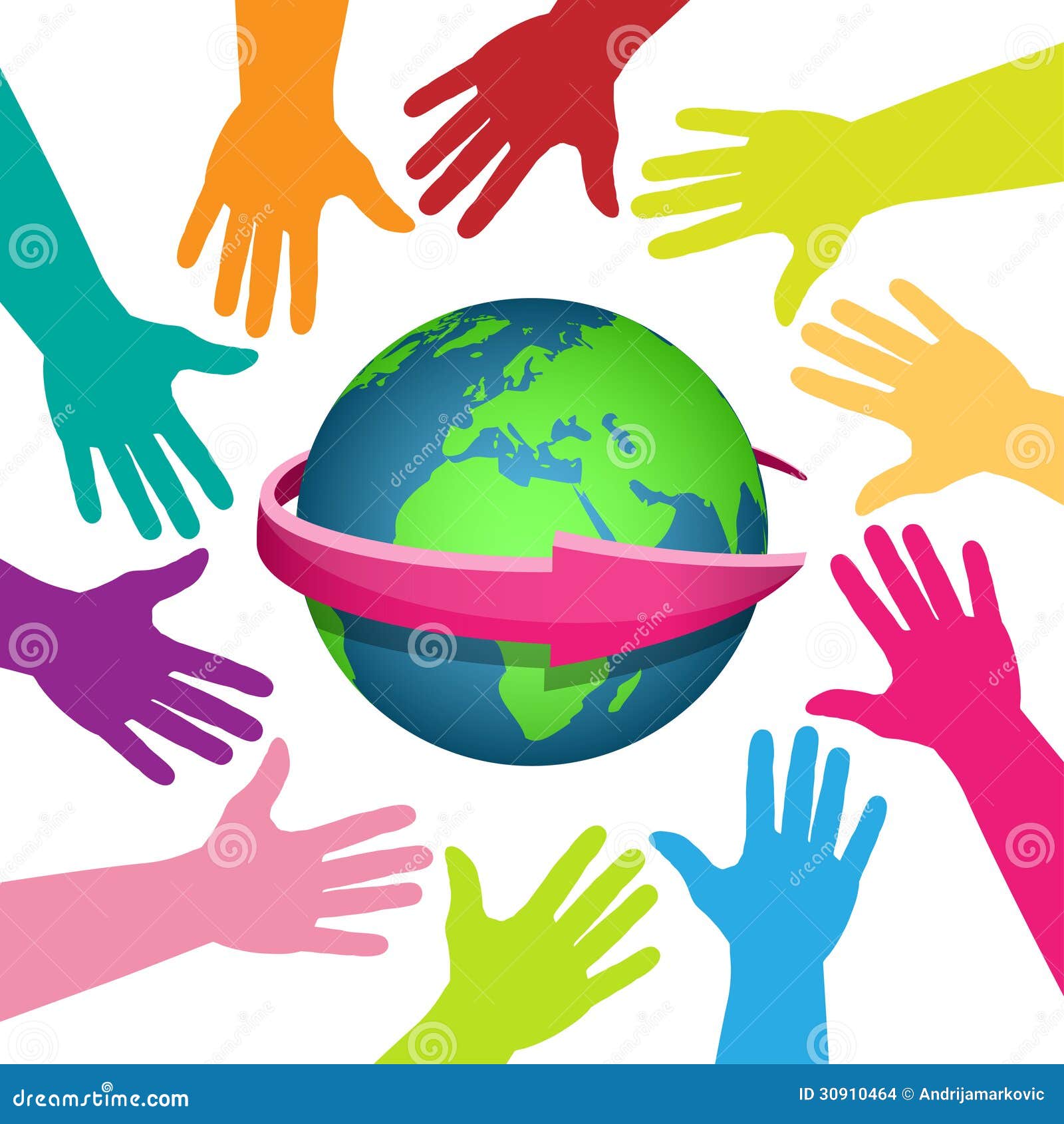 Mundo diverso ilustración del vector. Ilustración de gente - 30910464