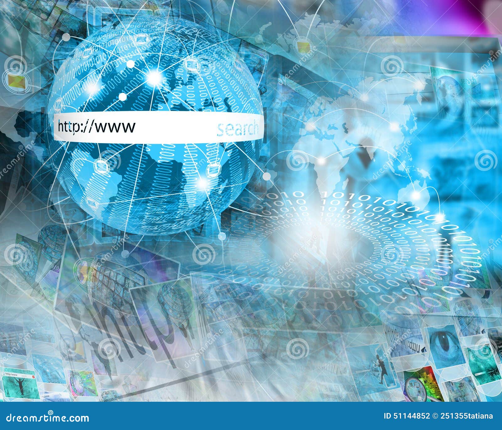 Mundo do Internet ilustração stock. Ilustração de busca - 51144852
