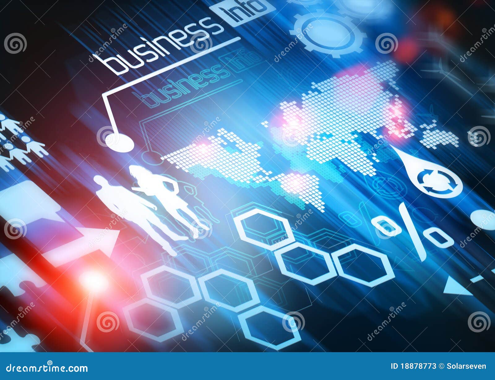 Mundo do negócio conectado ilustração stock. Ilustração de ...