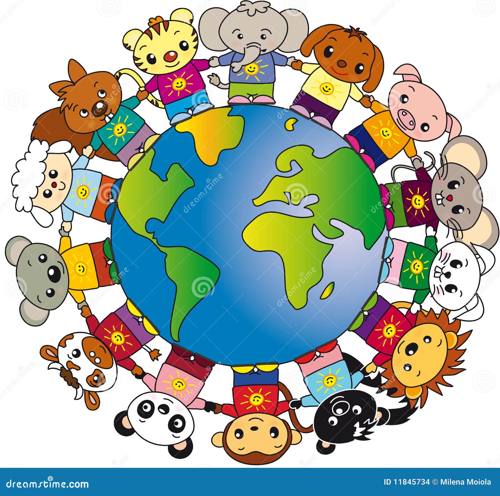 Mundo dos animais ilustração stock. Ilustração de macaco - 11845734