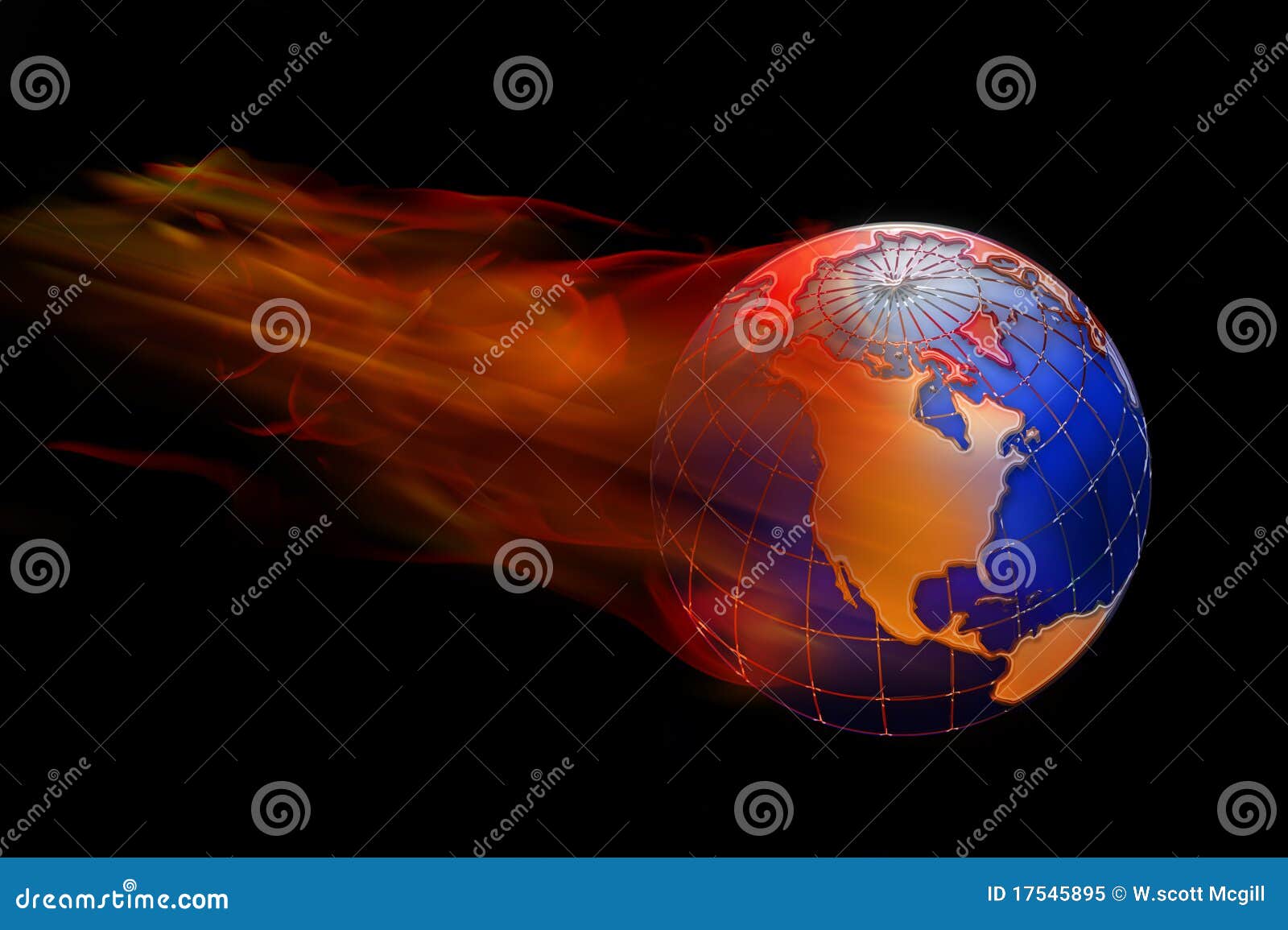 Mundo en el fuego. imagen de archivo. Imagen de destruido - 17545895