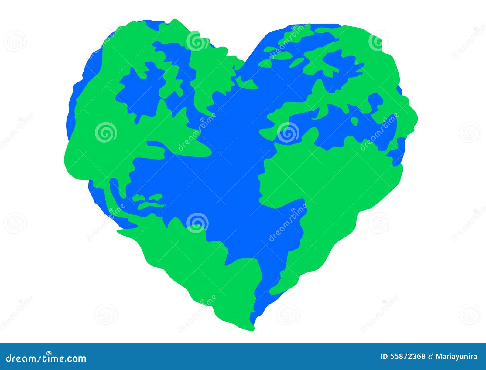 Mundo en forma del corazón stock de ilustración. Ilustración de amoroso ...