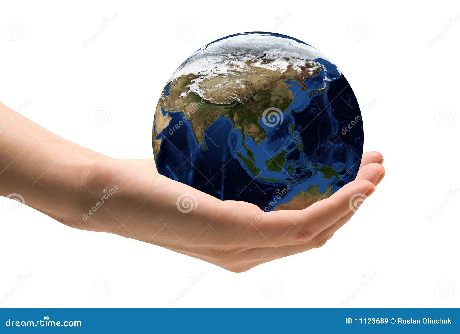 Mundo en manos imagen de archivo. Imagen de humano, verde - 11123689