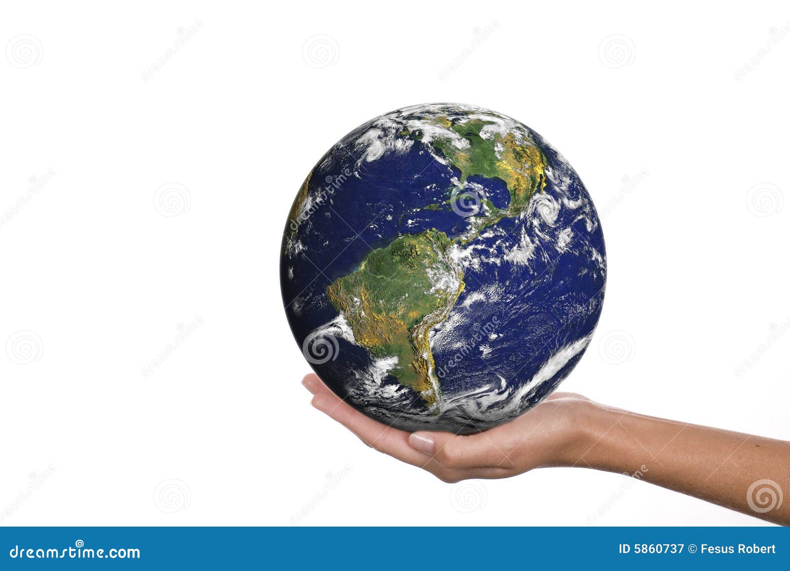 Mundo en manos imagen de archivo. Imagen de palma, fondo - 5860737