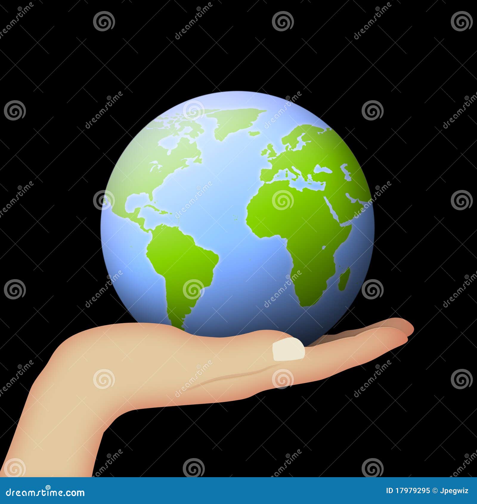 Mundo en mi mano stock de ilustración. Ilustración de biblia - 17979295