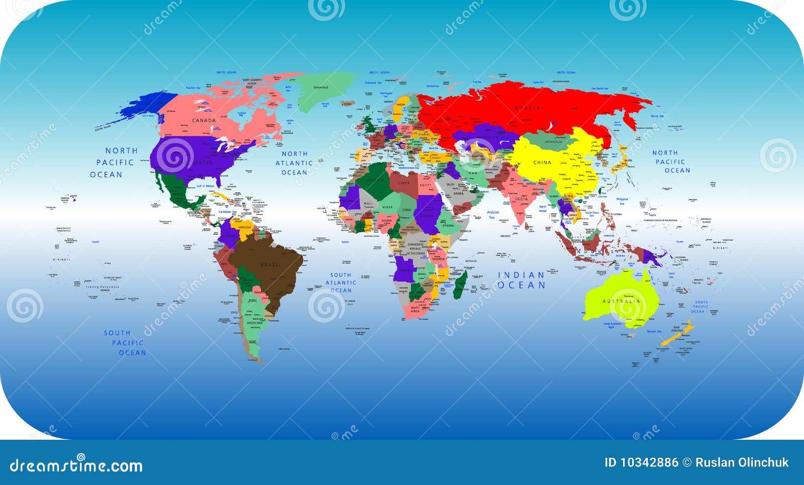 Mundo grande ilustração do vetor. Ilustração de continente - 10342886