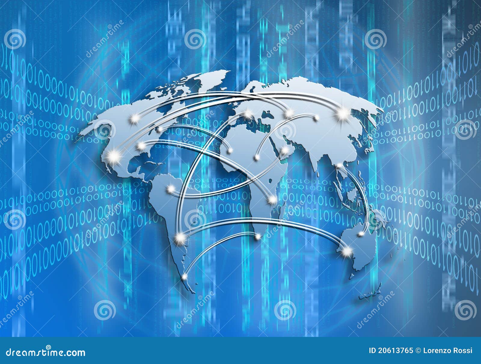 Mundo interconectado stock de ilustración. Ilustración de conecte ...