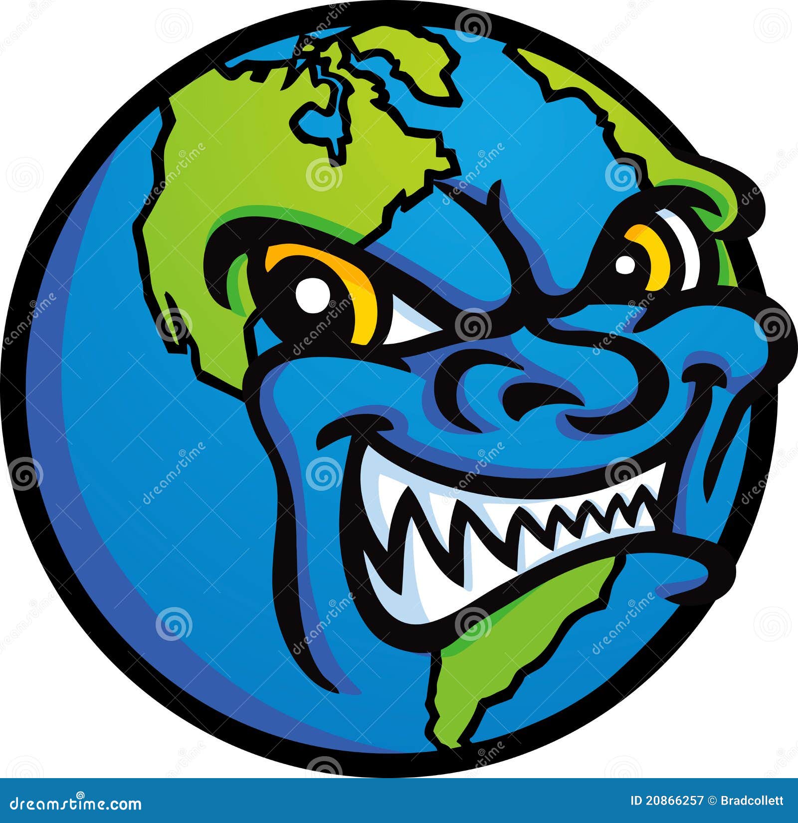 Mundo malvado ilustración del vector. Ilustración de asustadizo - 20866257