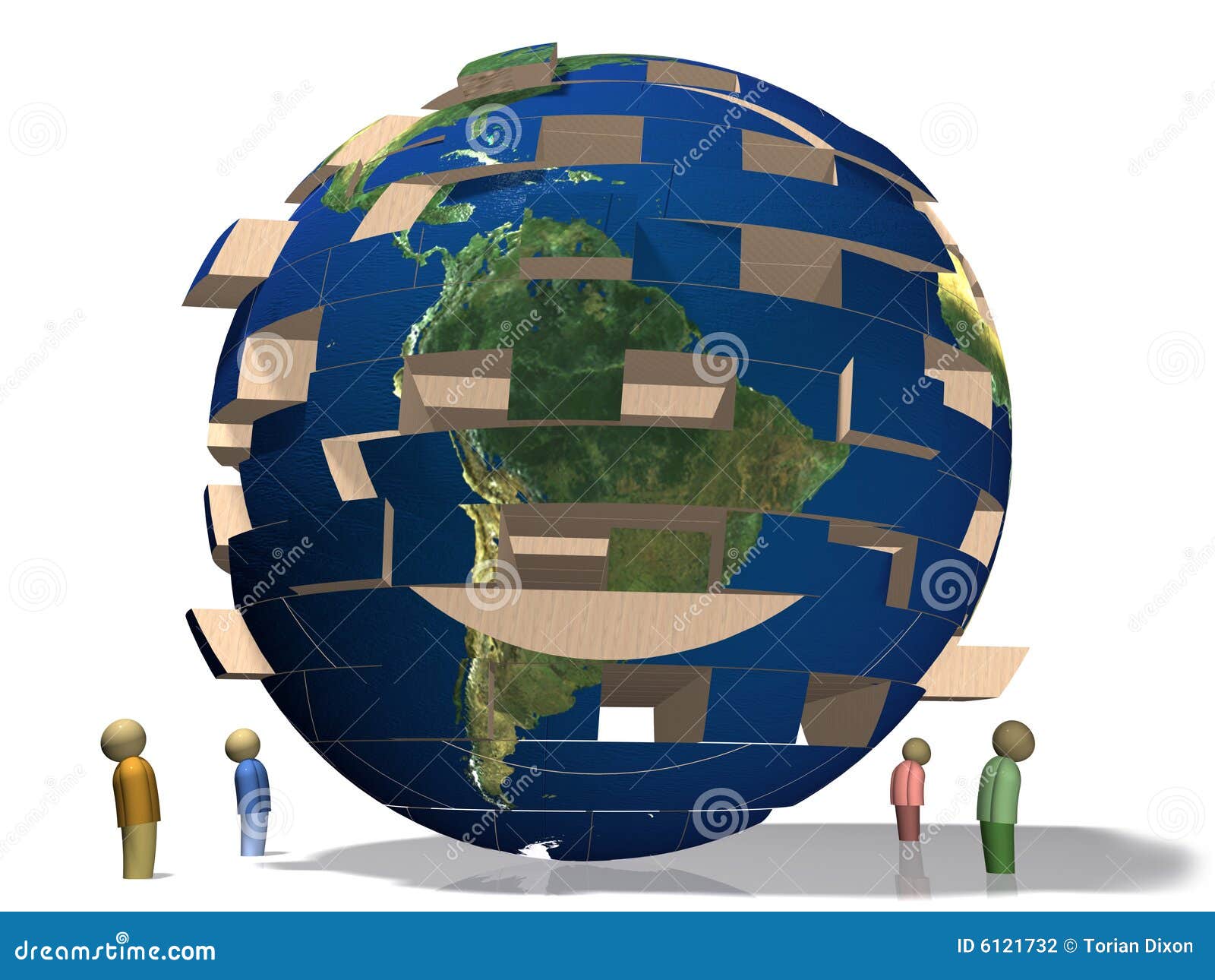 Mundo que se deshace stock de ilustración. Ilustración de mundo - 6121732