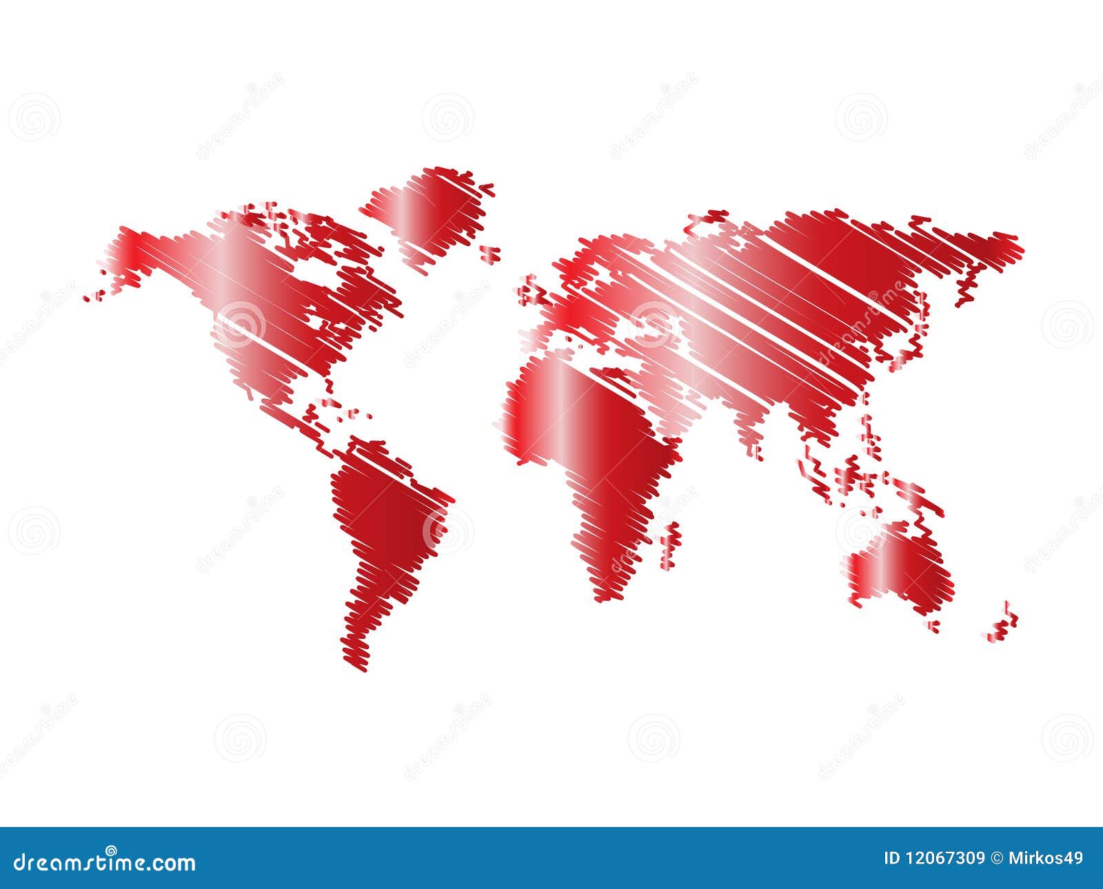 Mundo Rojo De La Correspondencia Stock de ilustración - Ilustración de ...