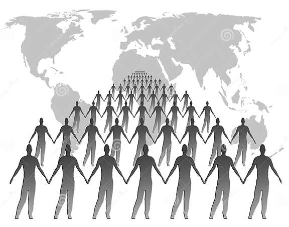 Mundo unido stock de ilustración. Ilustración de personas - 15452447