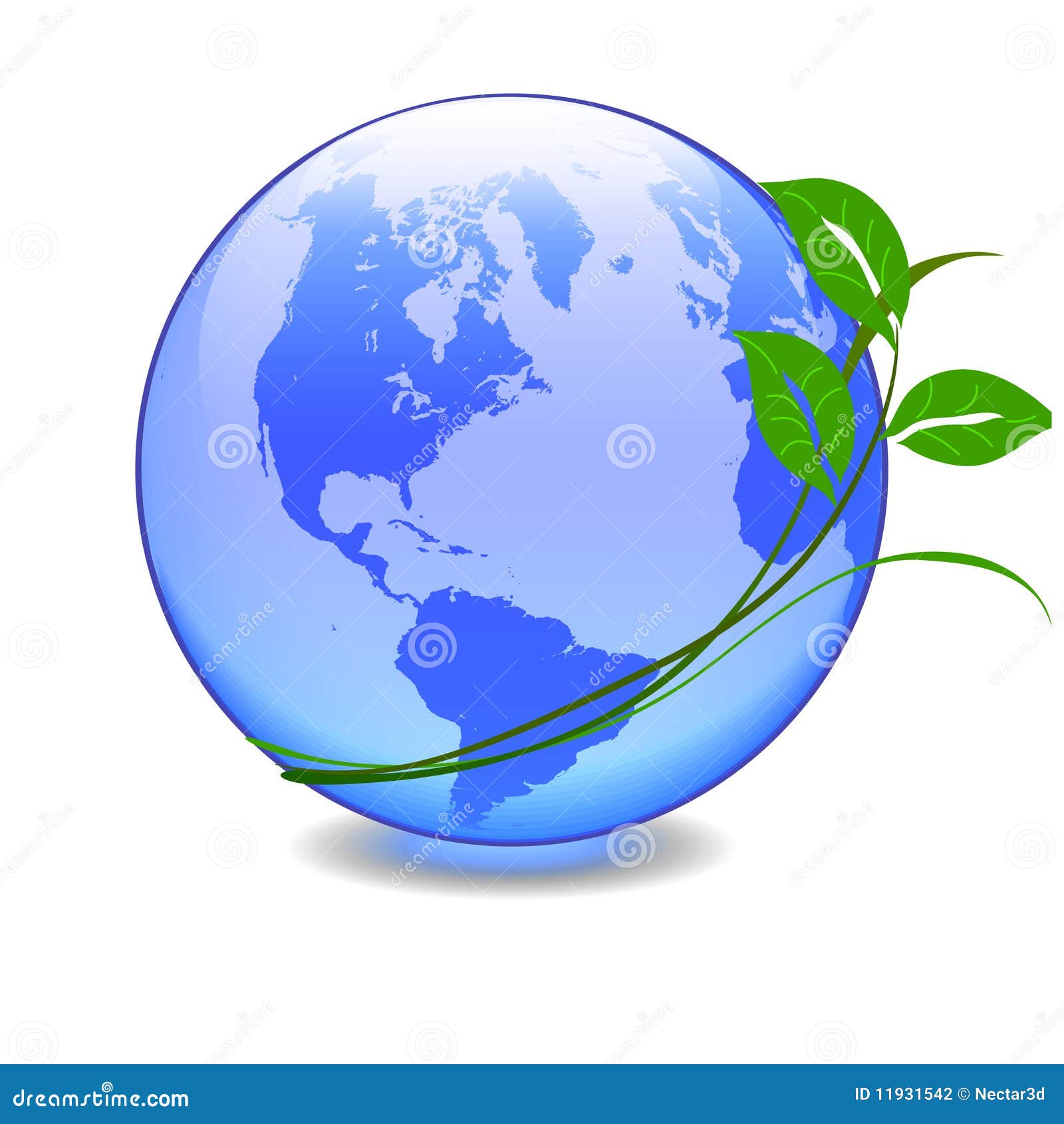 Mundo verde ilustración del vector. Ilustración de planeta - 11931542