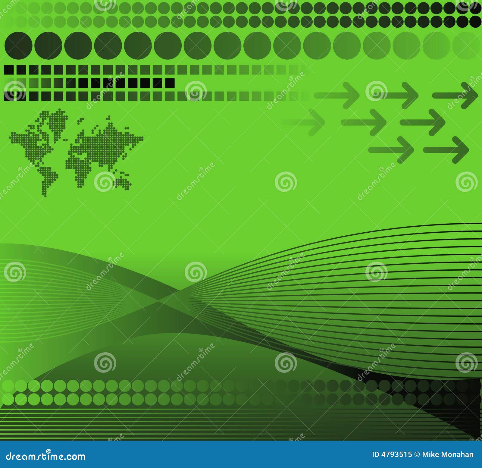 Mundo verde ilustración del vector. Ilustración de puntos - 4793515