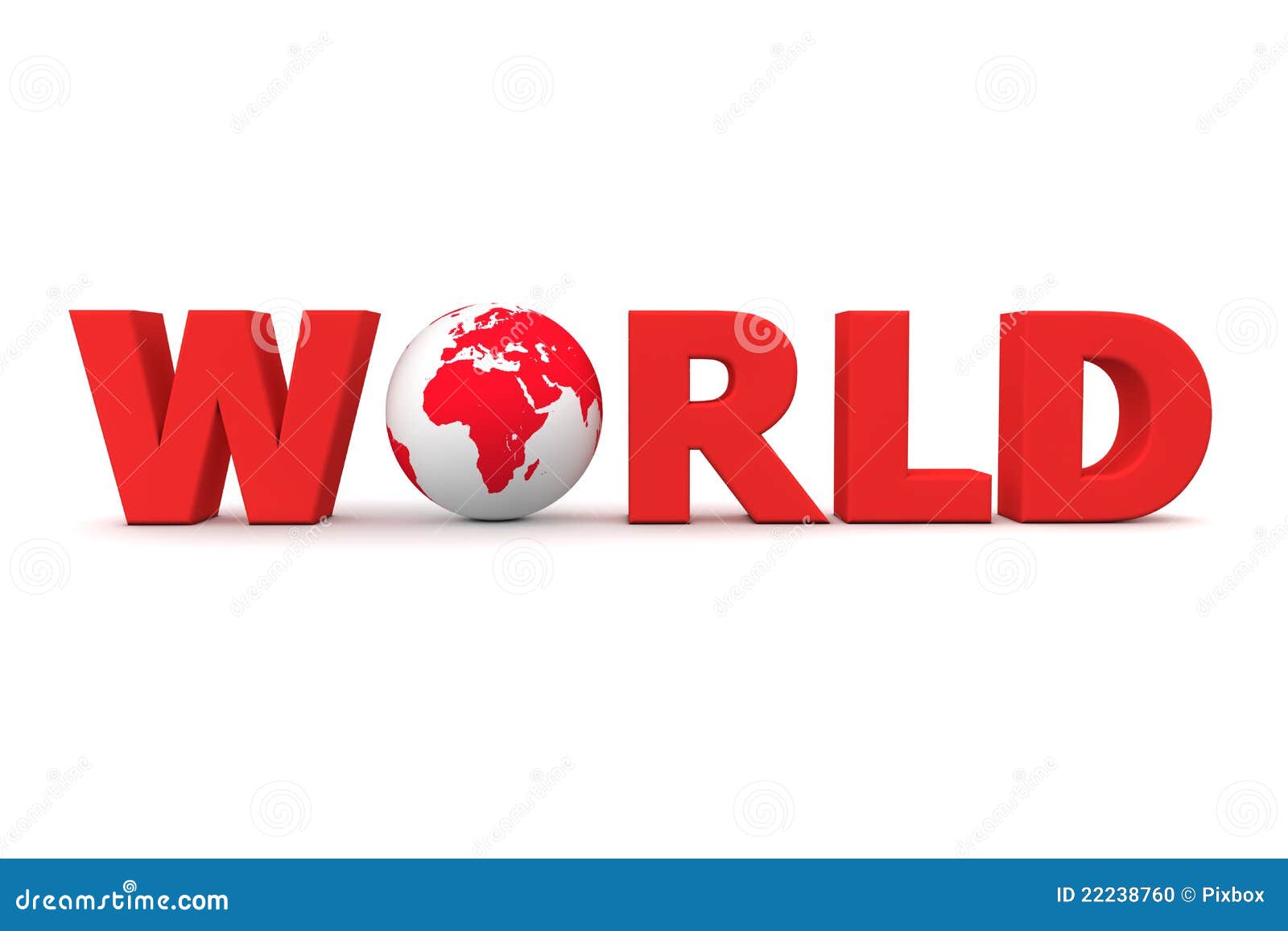 Mundo vermelho ilustração stock. Ilustração de letra - 22238760