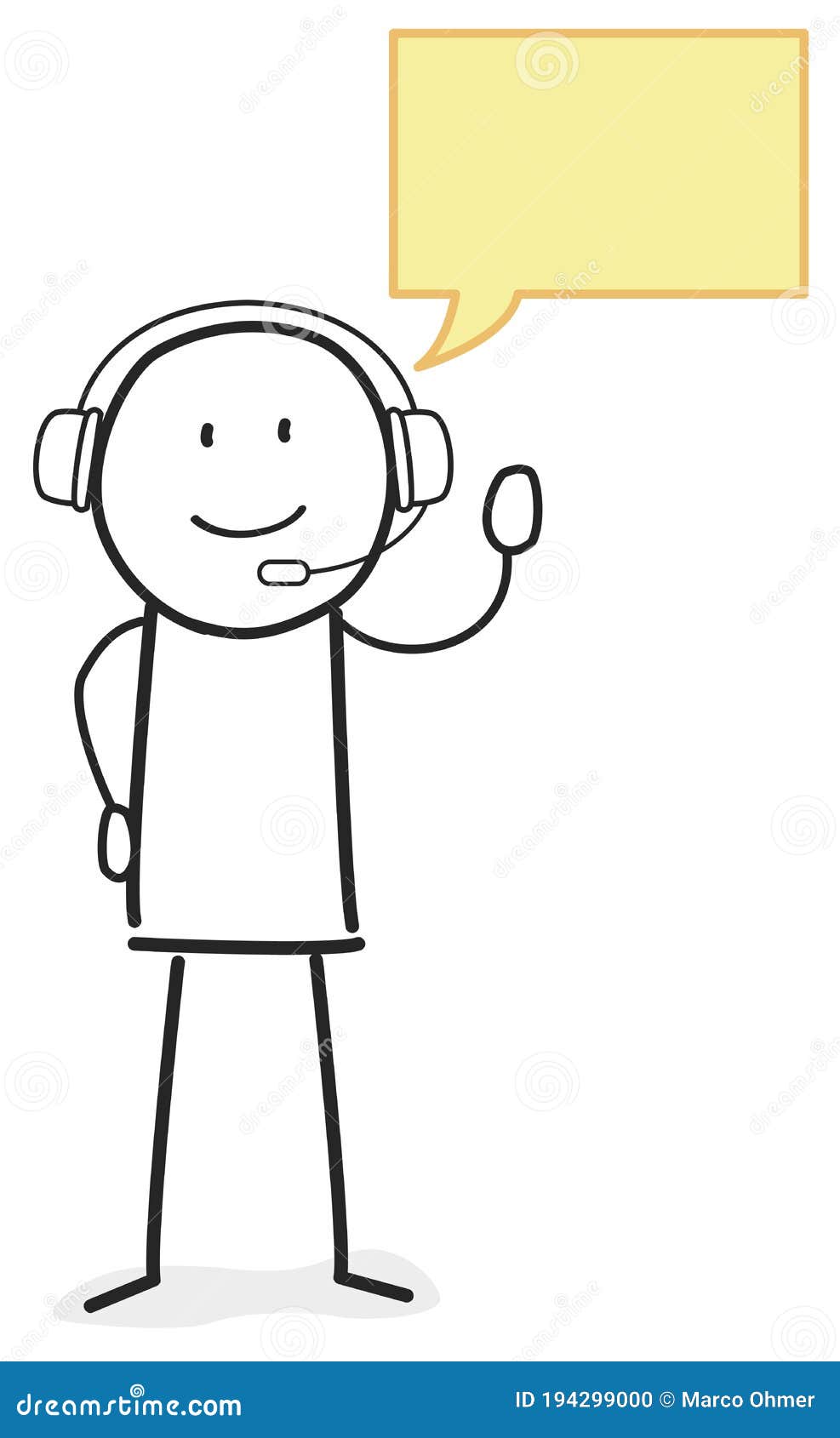 Stick Figure Headset Stock Illustrations – 49 Stick Figure Headset ...
