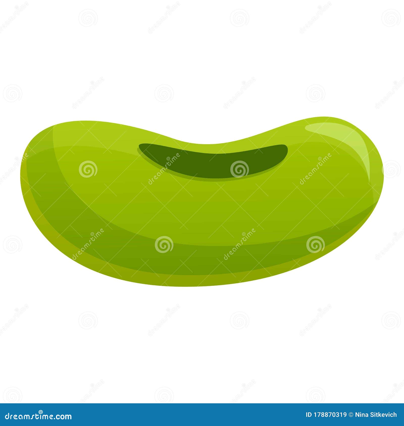 Mung Bean Vigna Radiata With Leaves And Pods Cartoon Vector ...