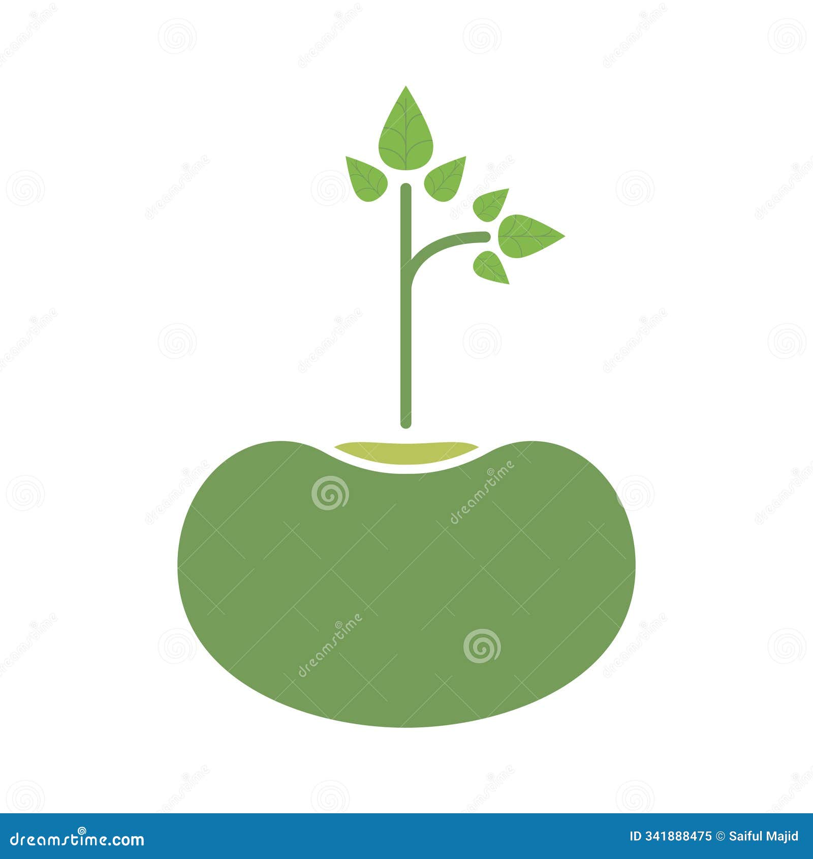 Mung Beans Logo Template Icon Stock Illustration - Illustration of ...