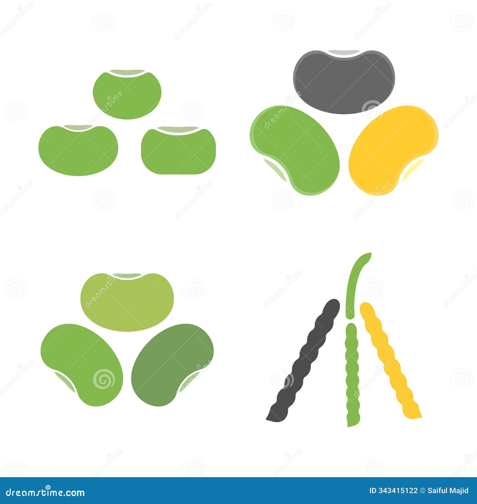 Mung Beans Logo Template Icon Vector Illustration | CartoonDealer.com ...