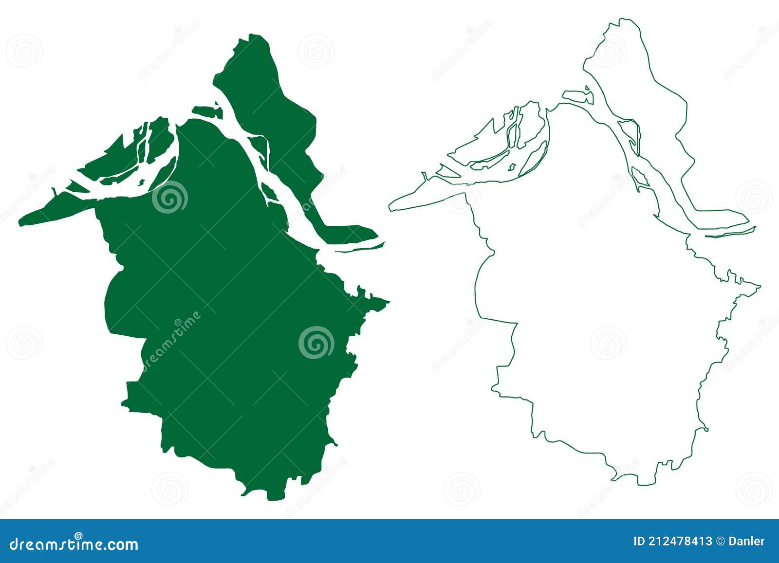 Munger District Bihar State, Division, Republic of India Map Vector ...