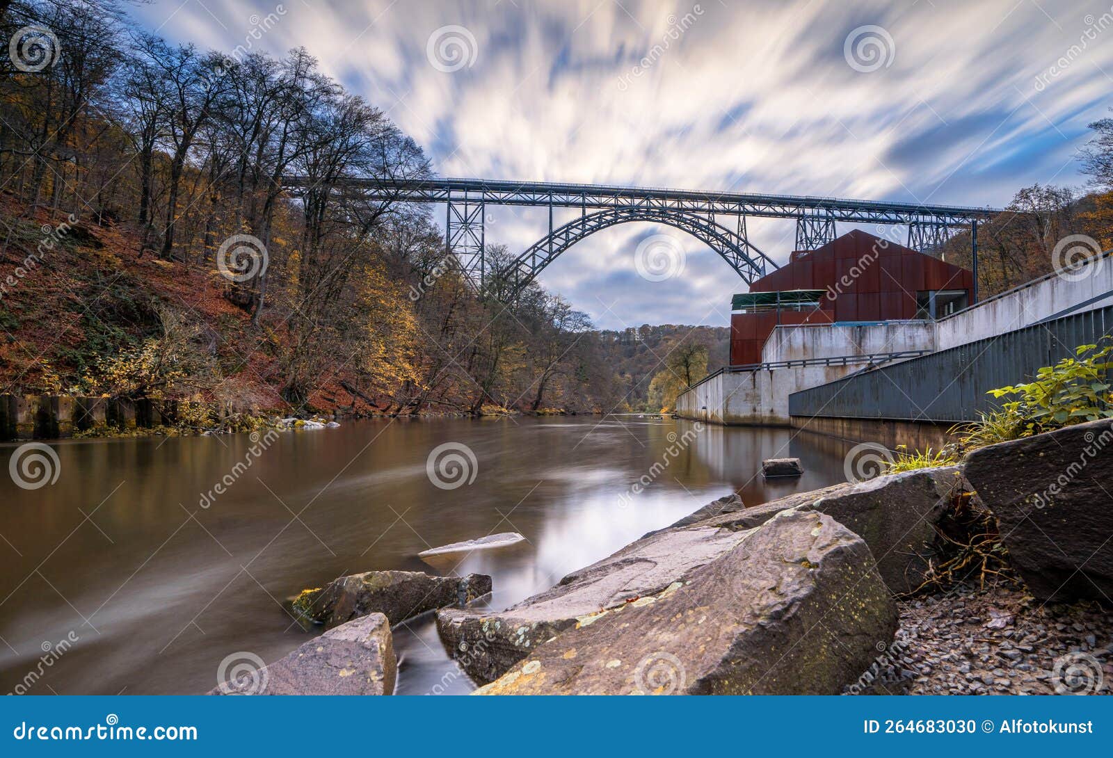 Mungstener Bridge at Sunset, Bergisches Land, Solingen, Germany Stock ...