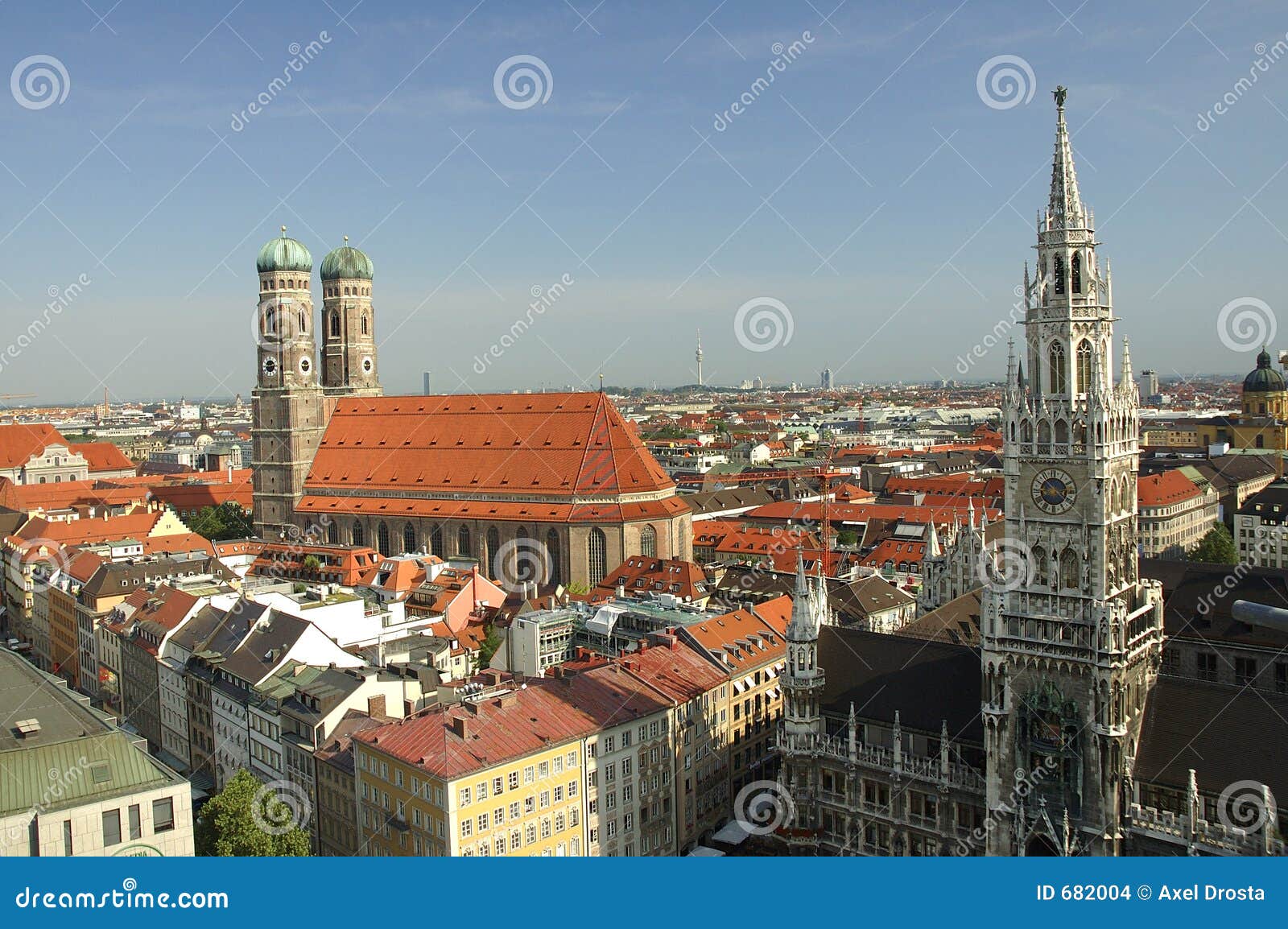 Munic stock photo. Image of lady, hall, blue, roofs, munic - 682004