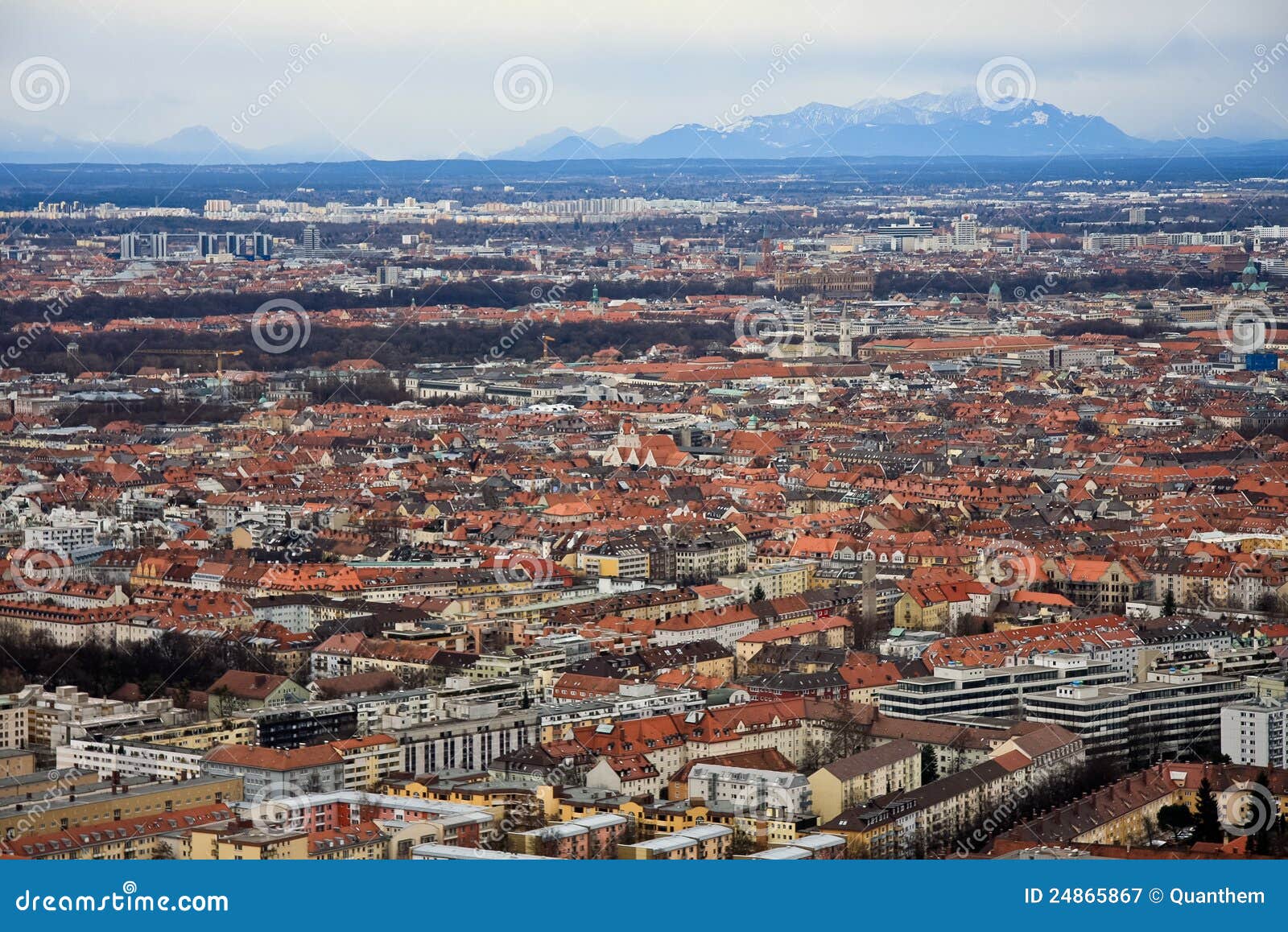 Munich aerial view stock image. Image of panoramic, germany - 24865867