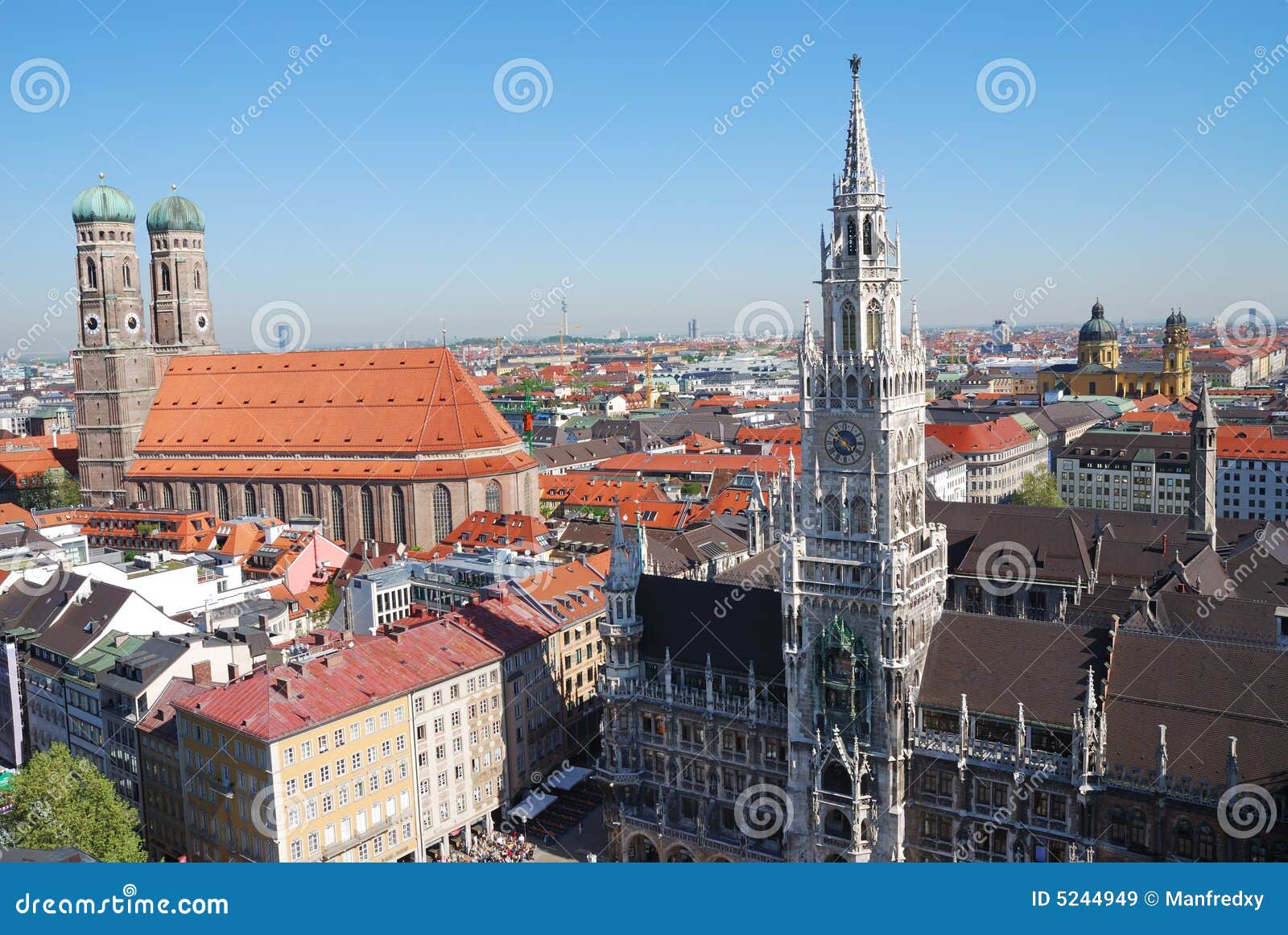 Munich city house stock image. Image of tower, historic - 5244949