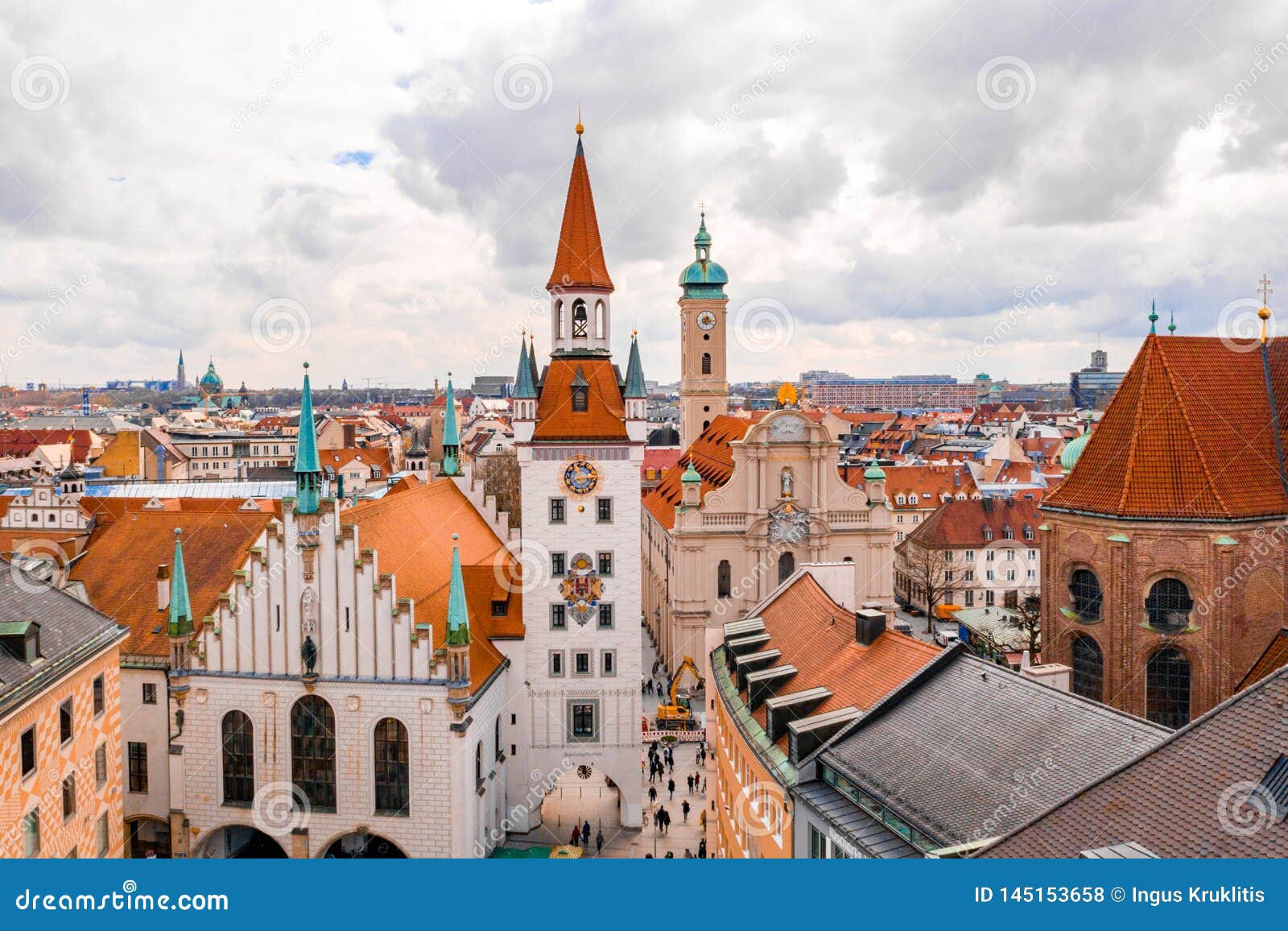 Clock Tower Near the Marienplatz in Munich. Editorial Stock Photo ...