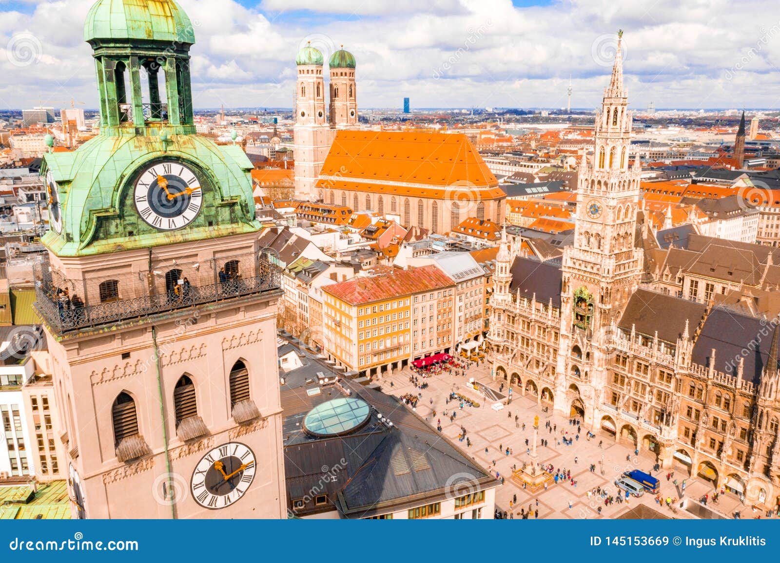 Clock Tower Near the Marienplatz in Munich. Editorial Stock Image ...