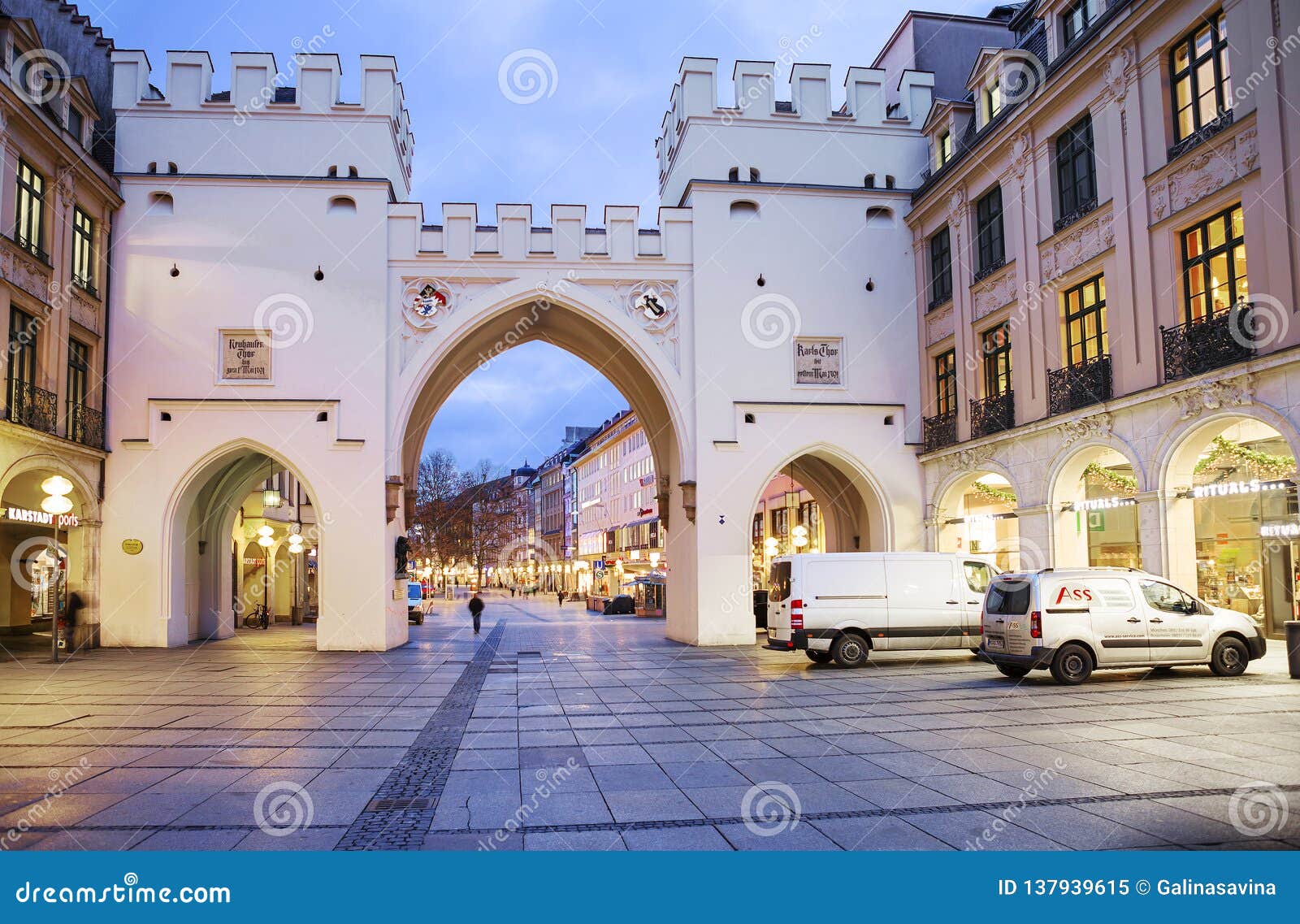 Munich, Germany, Charles Gate. Editorial Image - Image of charles ...