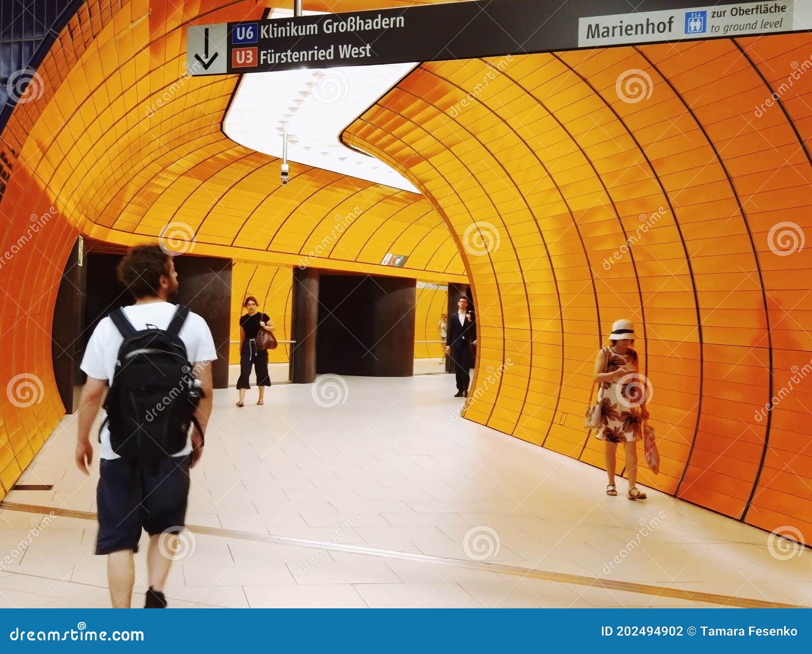 The Interior Of The U-bahn Metro Station Weberwiese, Berlin, Germany ...