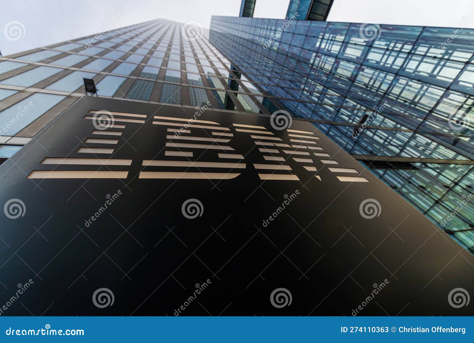 MUNICH, GERMANY - MARCH 30, 2023: IBM Logo at the European Headquartes ...