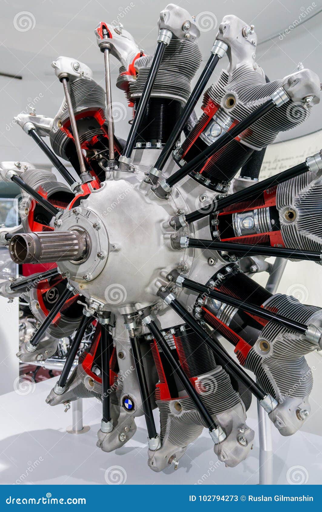 Munich, Germany - March 10, 2016: Plane Engine in BMW Museum Editorial ...