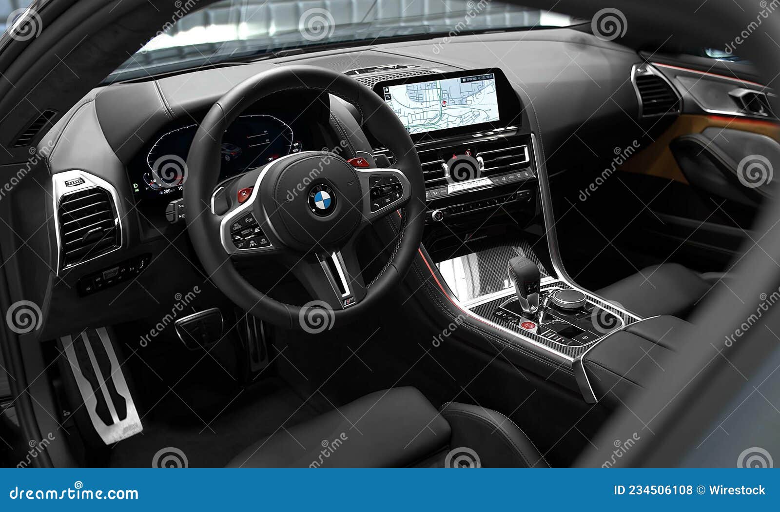 Interior of a BMW M8 Competition Editorial Stock Photo - Image of ...