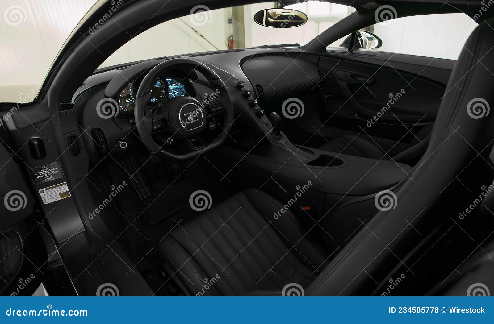 Interior of a Bugatti Chiron Editorial Stock Photo - Image of wheel ...