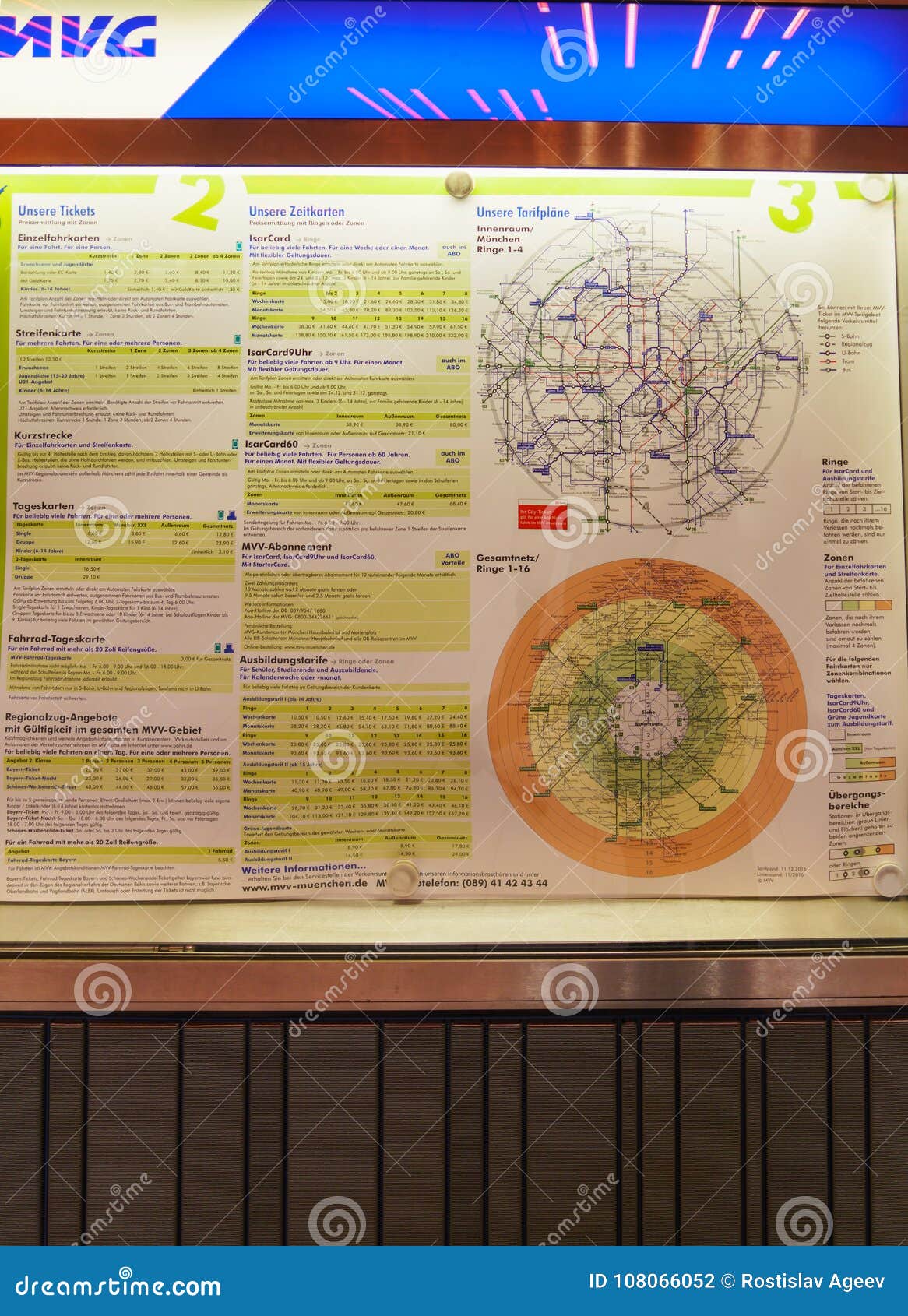 Map of the Public Transport System of the Munich City Editorial ...