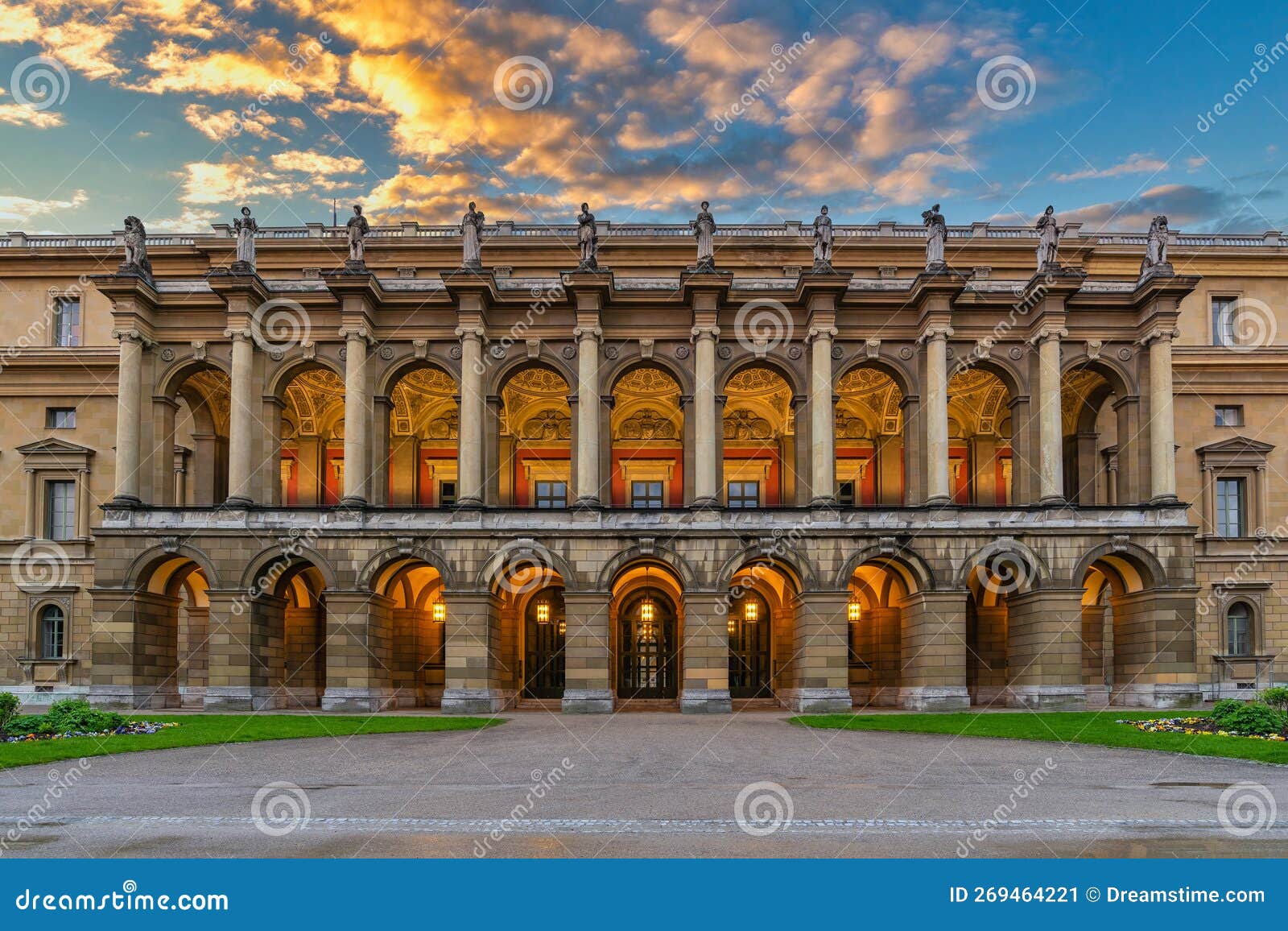 Munich Germany, Sunset at Munich Residenz Editorial Photo - Image of ...