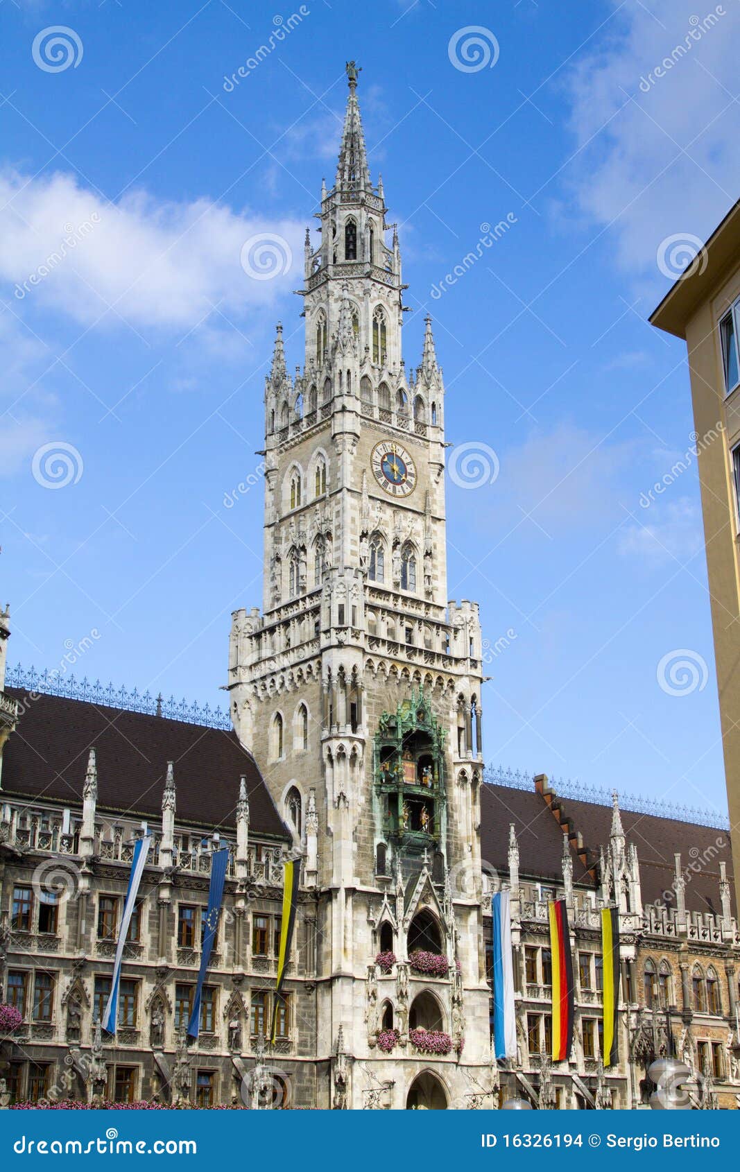 Munich new town hall stock photo. Image of hall, historical - 16326194