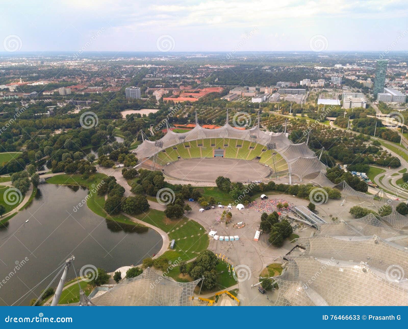 Munich olympic stadium stock image. Image of olympiaturm - 76466633