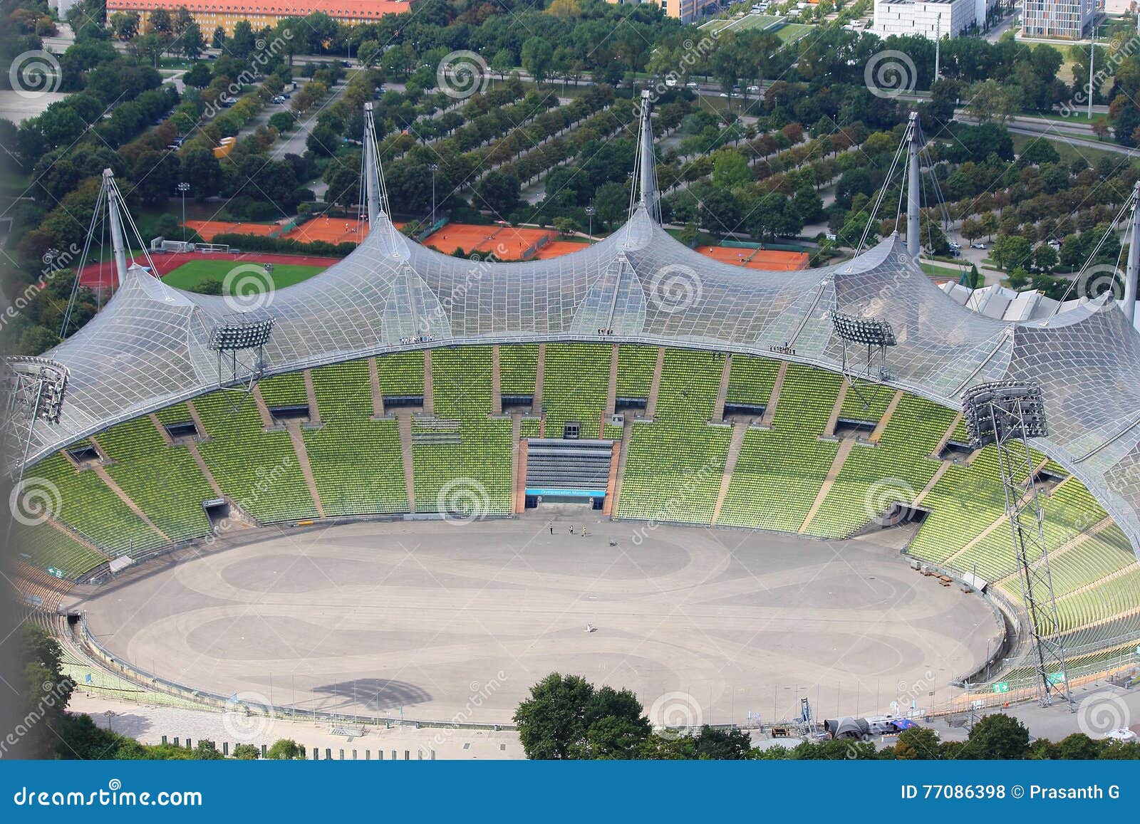 Munich Olympic stadium stock photo. Image of games, history - 77086398