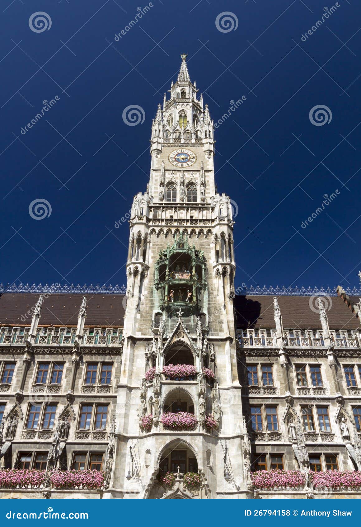 Munich Rathaus stock photo. Image of landmark, city, cathedral - 26794158