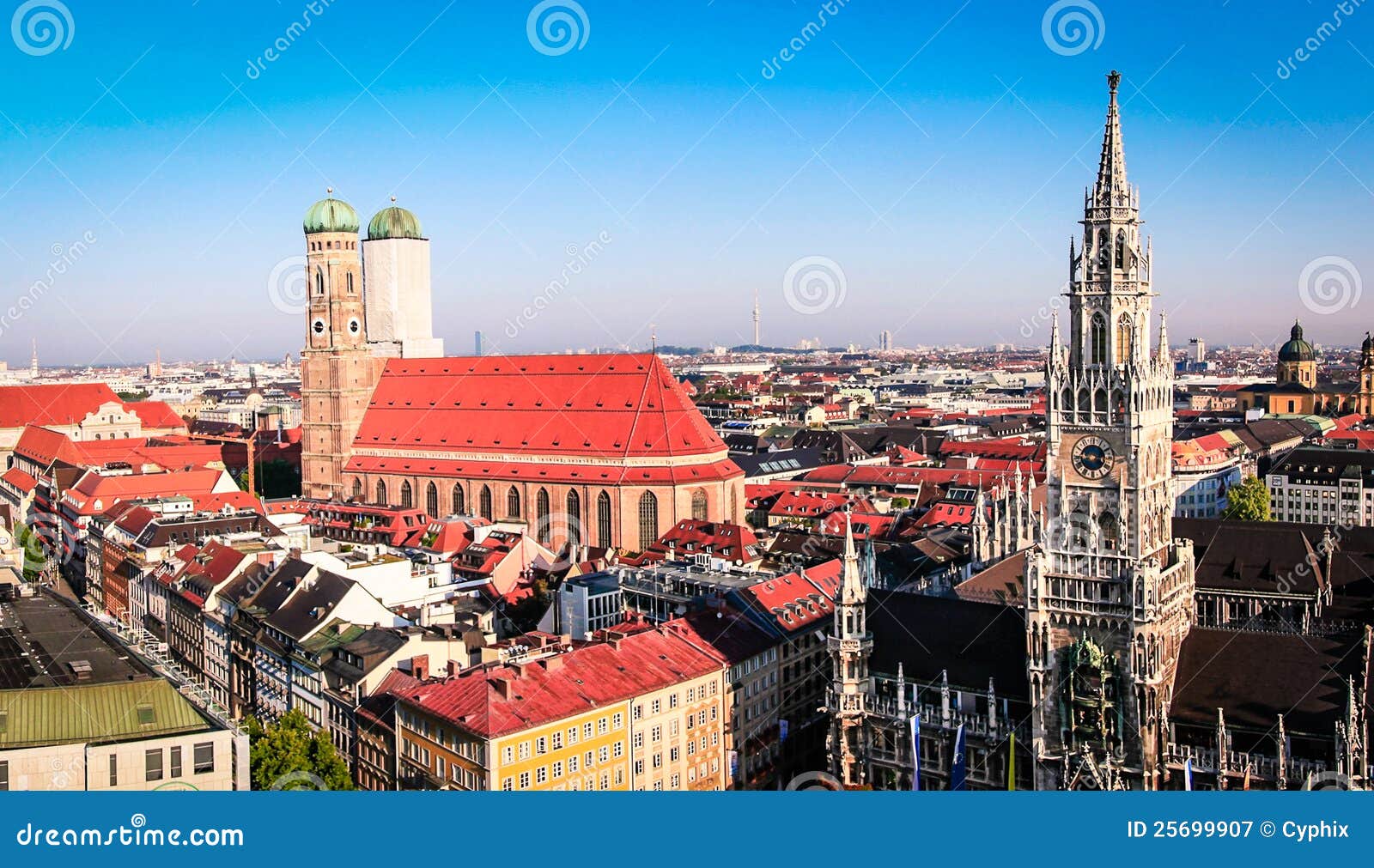 Munich Skyline stock image. Image of church, tourism - 25699907