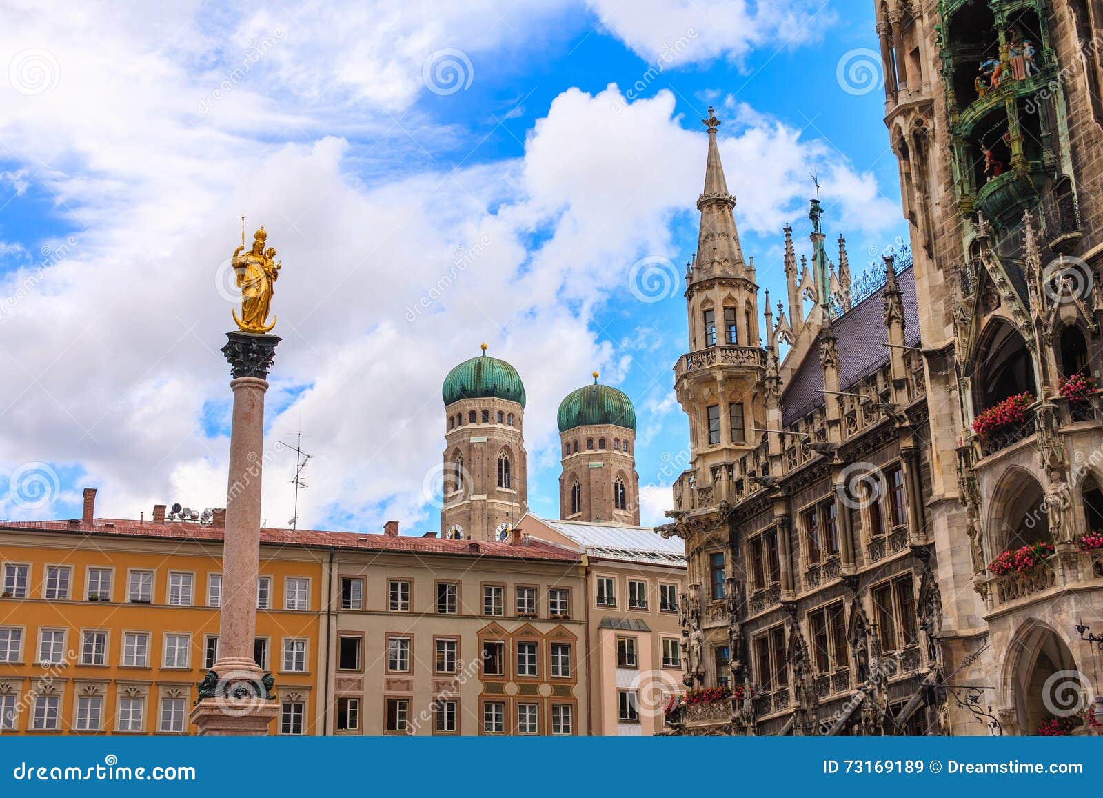 Munich Town Centre, Germany. Stock Image - Image of centre, townhall ...