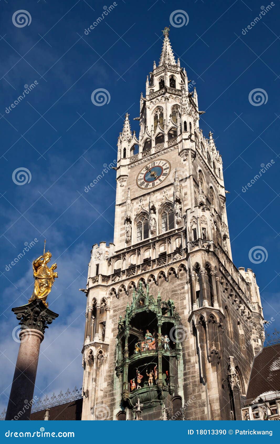 Munich Town Hall, Germany stock photo. Image of statue - 18013390