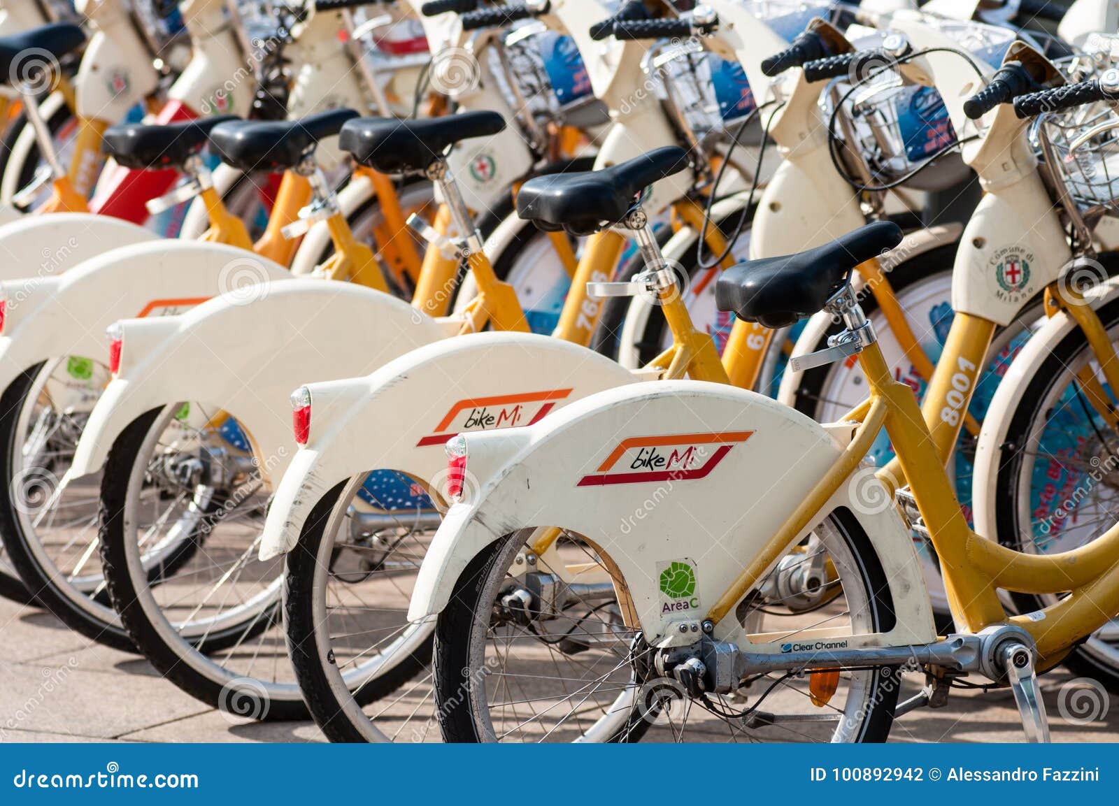 Municipal Bicycle Sharing Service of Milan Editorial Photography ...